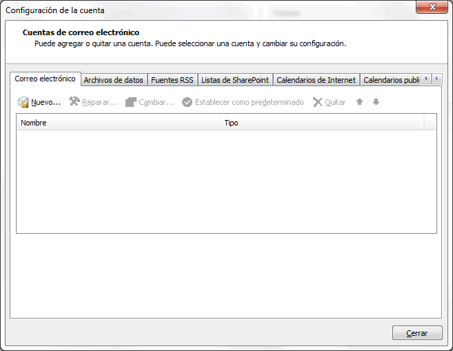 Configurar Outlook en PC - Lenguaje Visual Peru